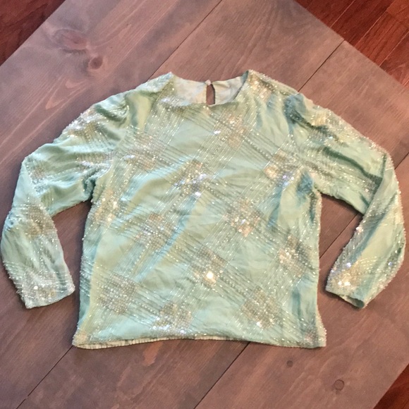 Tops | Beaded Shirt | Poshmark